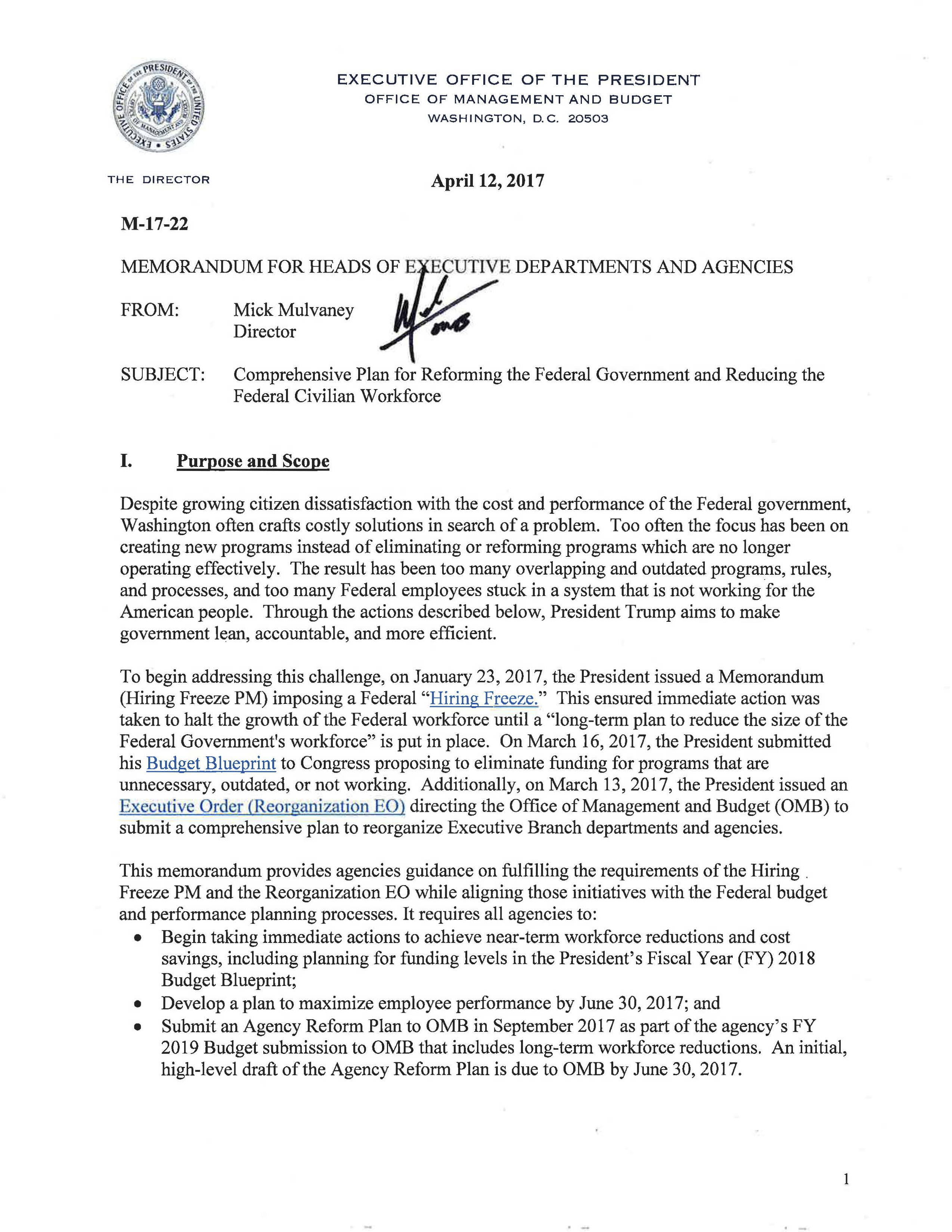 Hiring Freeze, Hiring Thaw, Hiring Freeze? What OMB’s April 12 Memo ...